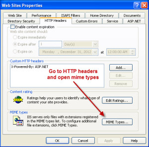 Adding Mime Types to IIS 6 – Lee Young-Won – eyoungwon.com